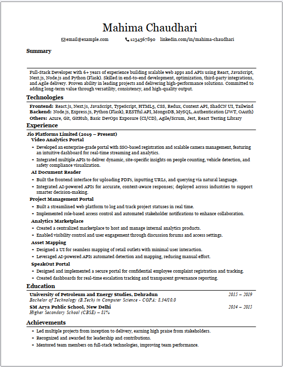 Build My CV